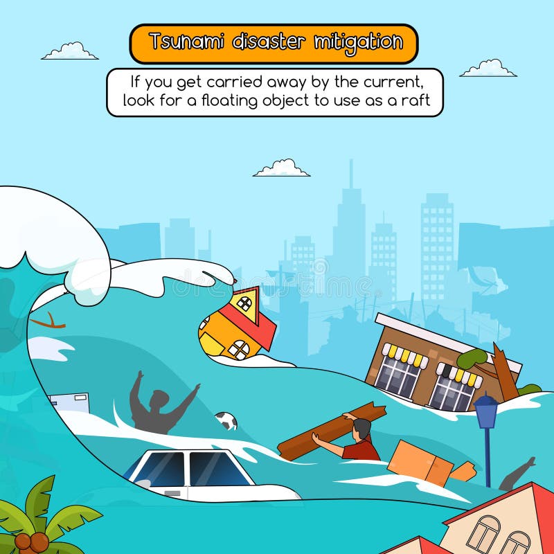 Tsunami Disaster Mitigation_5 Stock Vector - Illustration of ...