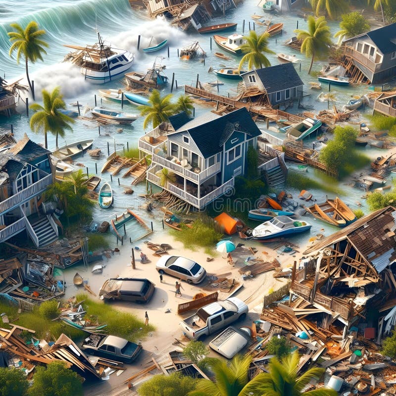 A Tsunami Hit the Community Whereby Completely Destroyed or Damaged the ...
