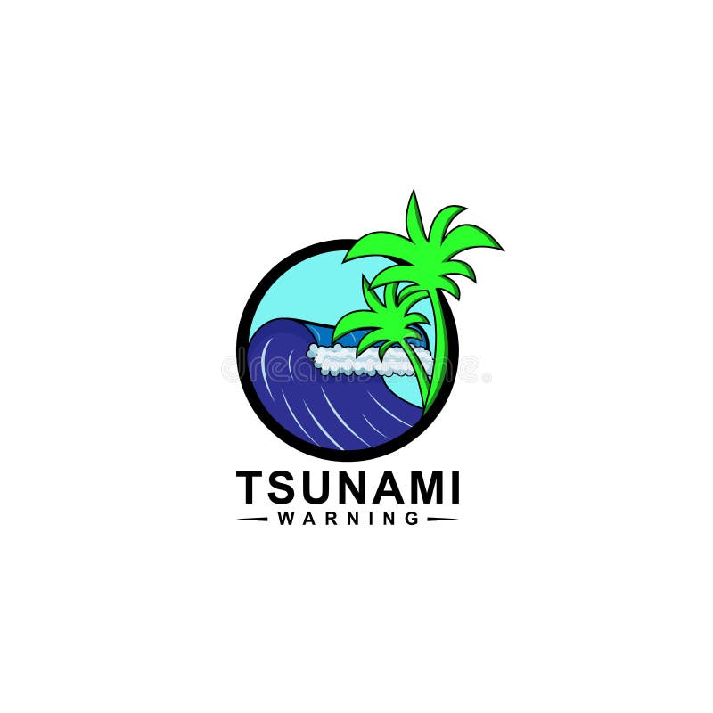 Tsunami Logo Design, Vector, Icon, Template Stock Vector - Illustration ...