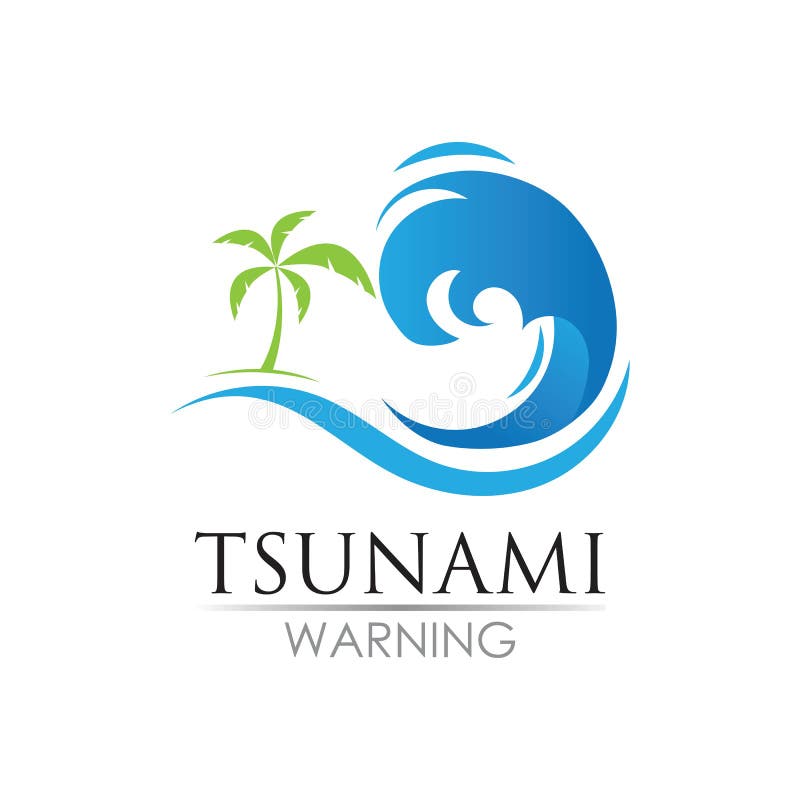 Tsunami Logo Design, Vector, Icon, Template Stock Vector - Illustration ...