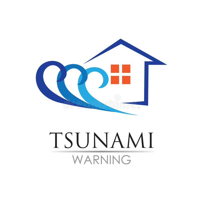 Tsunami Logo Design, Vector, Icon, Template Stock Vector - Illustration ...