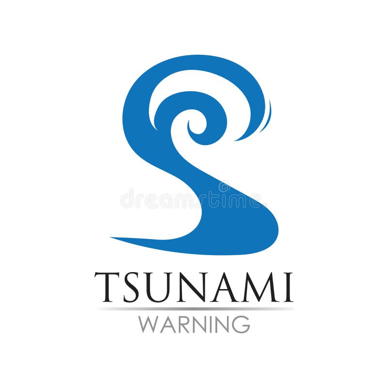 Tsunami Logo Design, Vector, Icon, Template Stock Vector - Illustration ...
