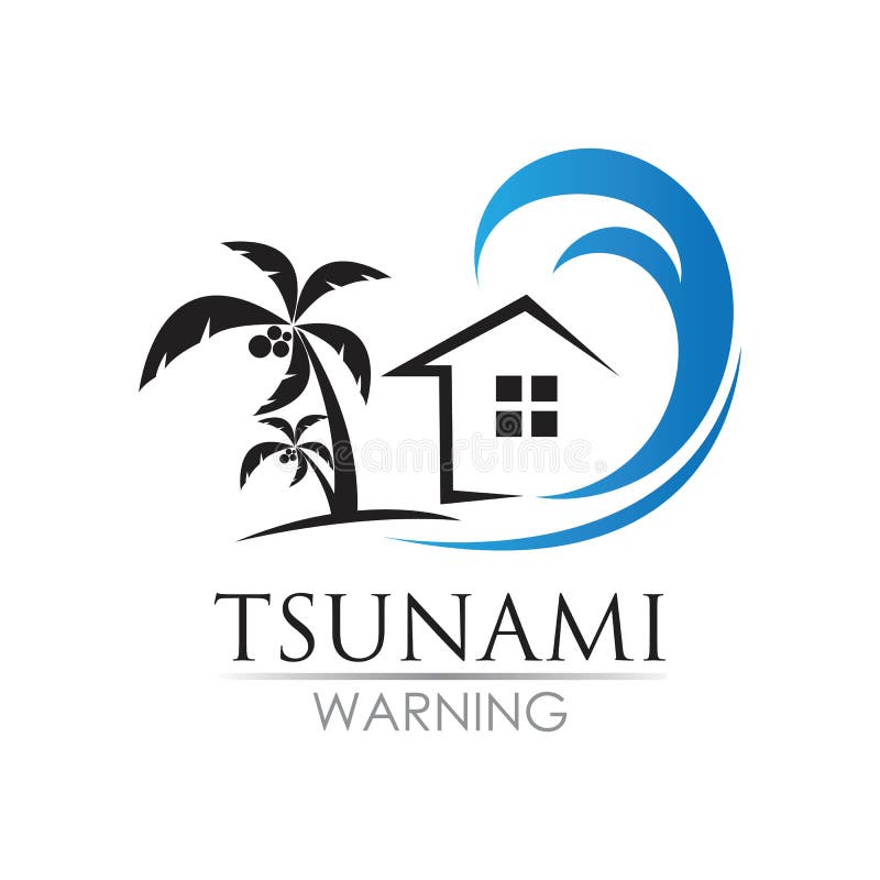 Tsunami Logo Design, Vector, Icon, Template Stock Vector - Illustration ...
