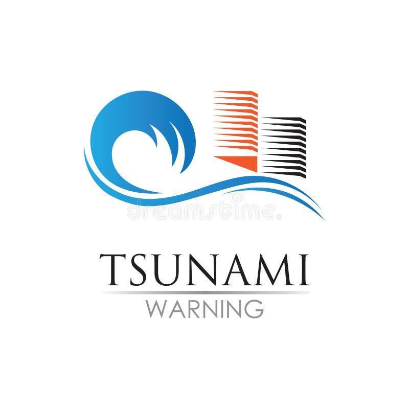 Tsunami Logo Design, Vector, Icon, Template Stock Vector - Illustration ...