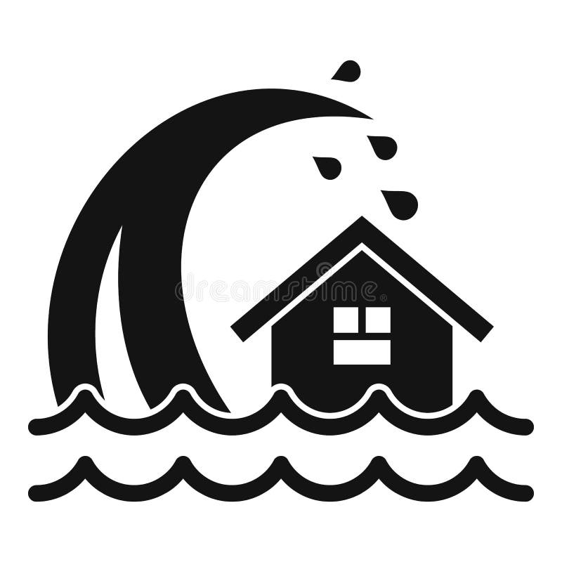 Tsunami Wave Icon Simple Style Stock Vector Illustration Of Simple