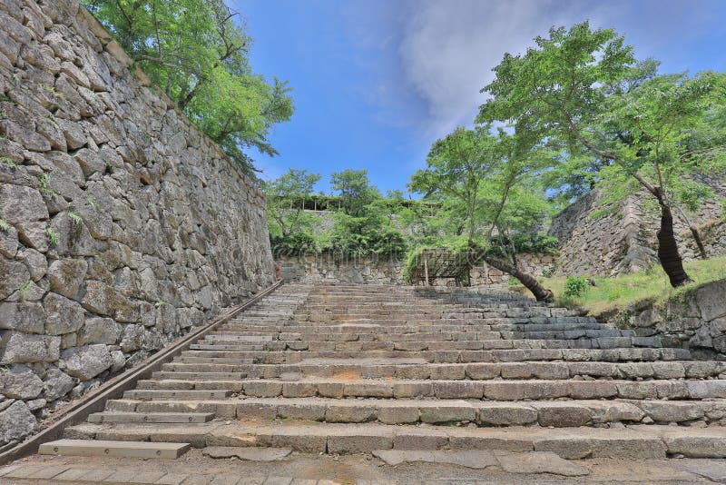 A Tsuyama Castle View and at Summer Time Japan Stock Photo - Image of ...