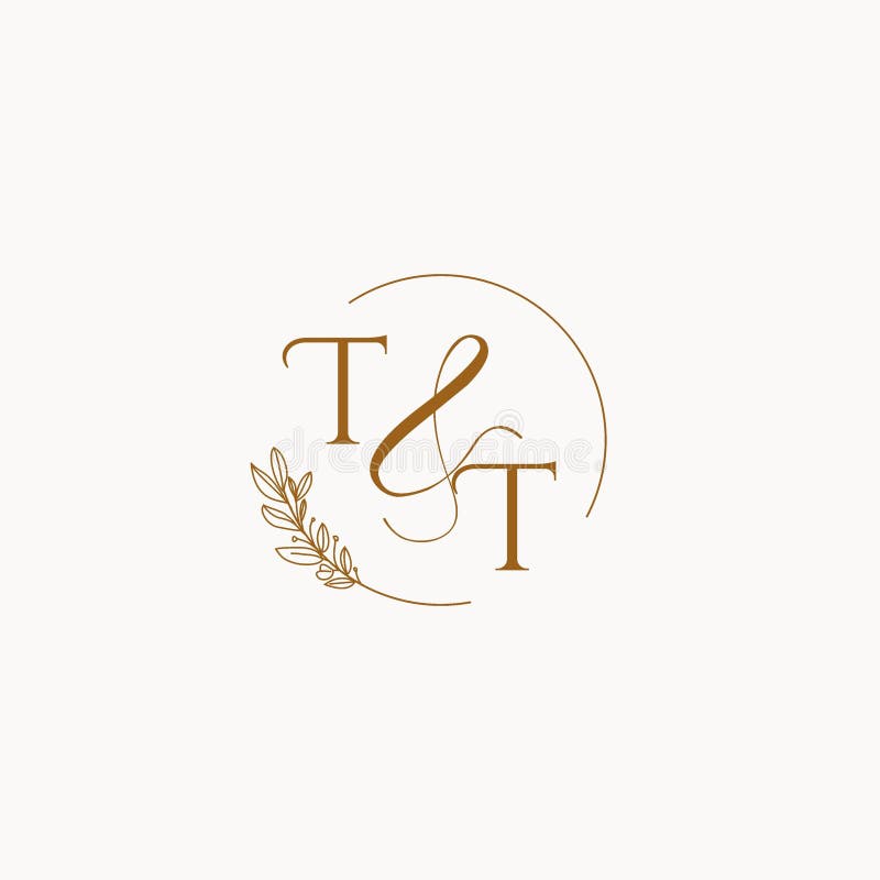 TT Initial Wedding Monogram Logo Stock Illustration - Illustration of ...