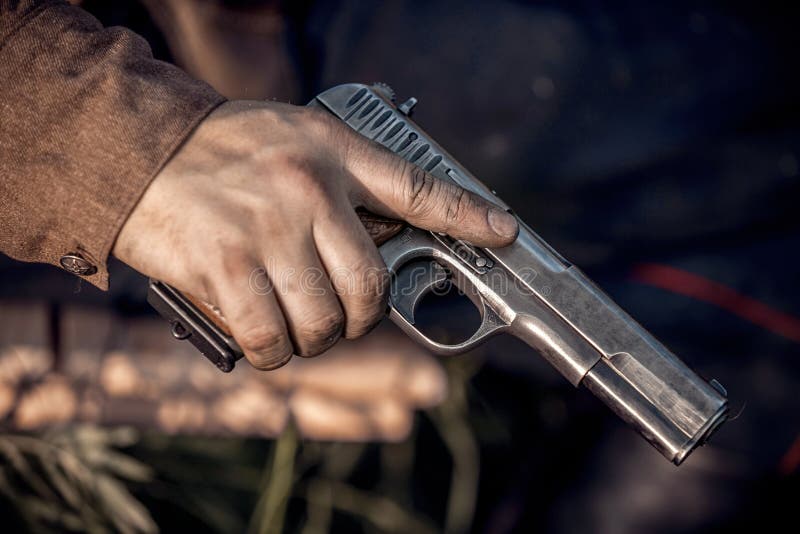 TT pistol stock photo. Image of black, ammunition, criminal - 95862156