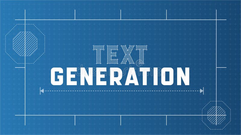Text Generator Banner Background. Blueprint Style Typography for AI ...