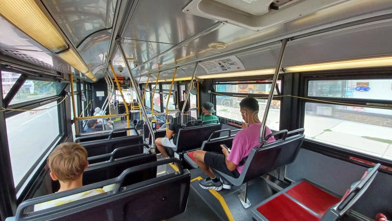 TTC bus inside view editorial image. Image of station - 286476465