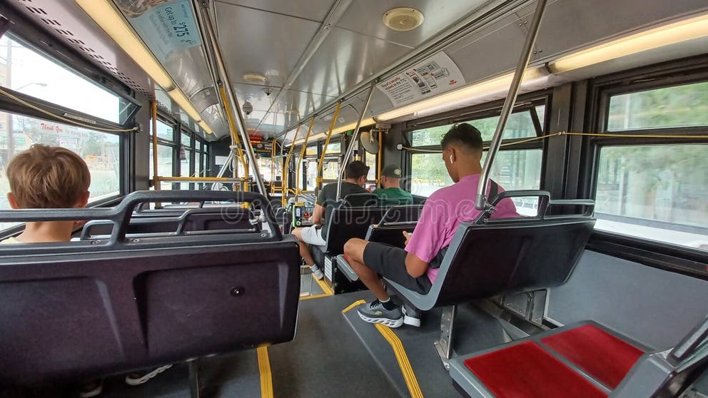TTC bus inside view editorial image. Image of train - 286476550