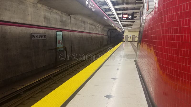 TTC subway station editorial stock image. Image of train - 176709349