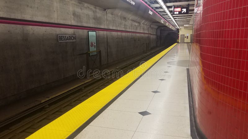 TTC subway station editorial stock image. Image of infrastructure ...
