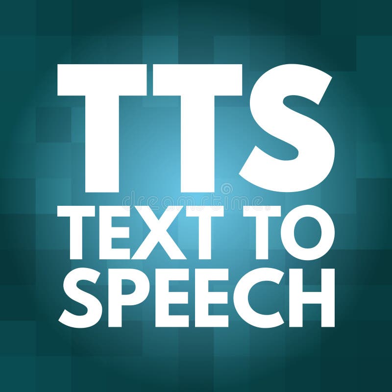 TTS - Text To Speech Acronym, Technology Concept Background Stock ...