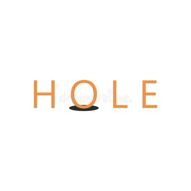 Hole Word Logo, Wordmark Logo, Hole Icon, Wordmark Design Stock Vector ...