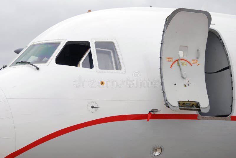Tu Russian Airplane Tale, Door and Window Stock Photo - Image of ...