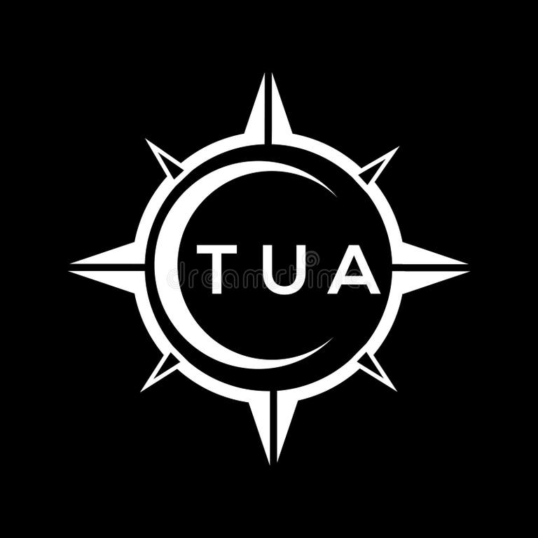 TUA Abstract Technology Logo Design on Black Background. TUA Creative ...