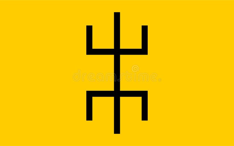 Tuareg ethnic flag stock illustration. Illustration of nomad - 135533536