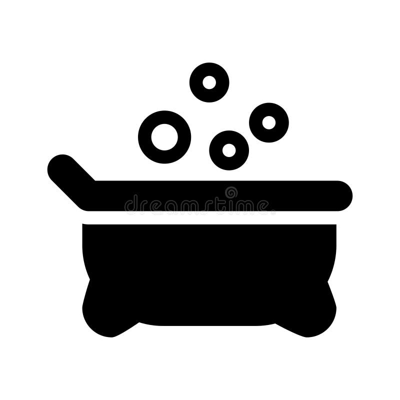 Tub color flat icon stock vector. Illustration of toilet - 162385307