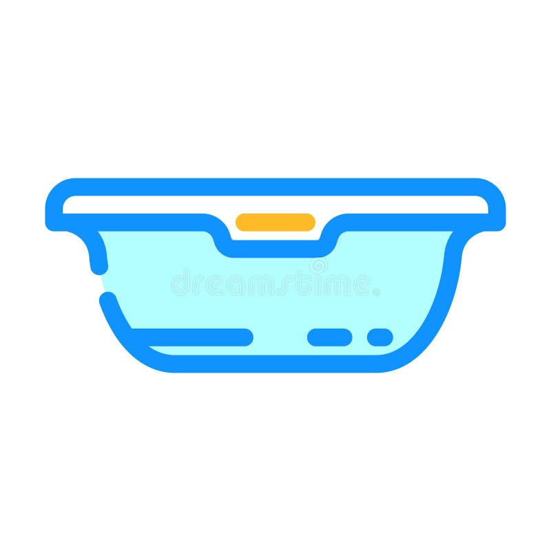 Tub Plastic Package Color Icon Vector Illustration Stock Illustration ...