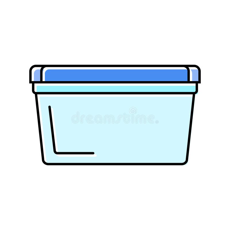Tub Plastic Package Color Icon Vector Illustration Stock Illustration ...