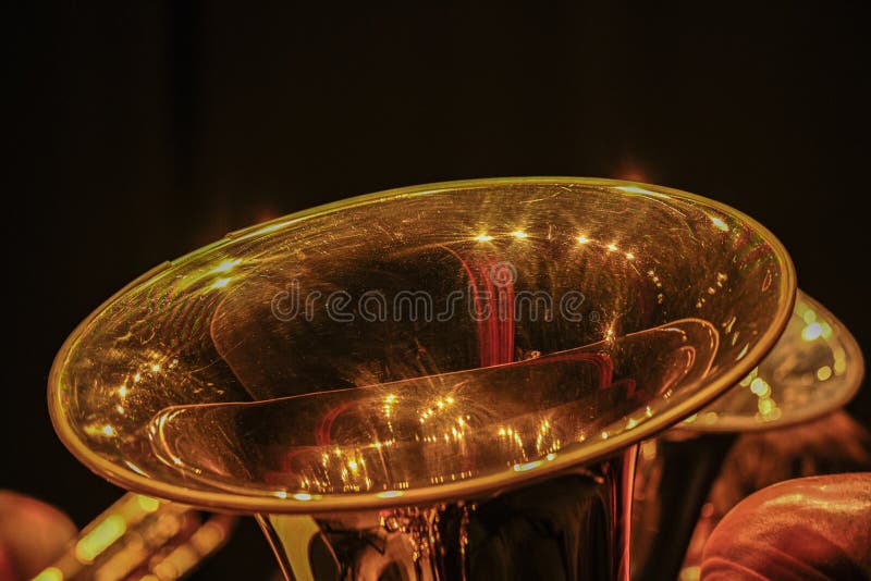 The Tuba or Bass is the Largest of the Metal Wind Instruments. Stock ...