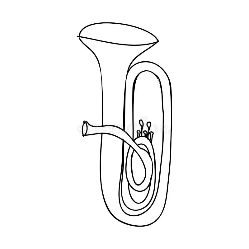 Tuba Instrument Cartoon Music Graphic Vector Stock Vector ...