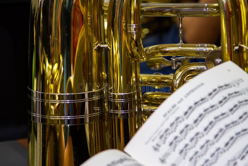 Tuba and Music Score stock image. Image of sound, notes - 42308549
