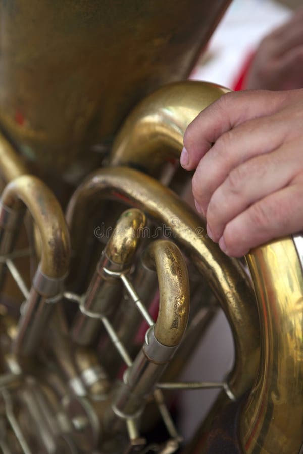 Tuba stock image. Image of orchestra, playing, finger - 49319651