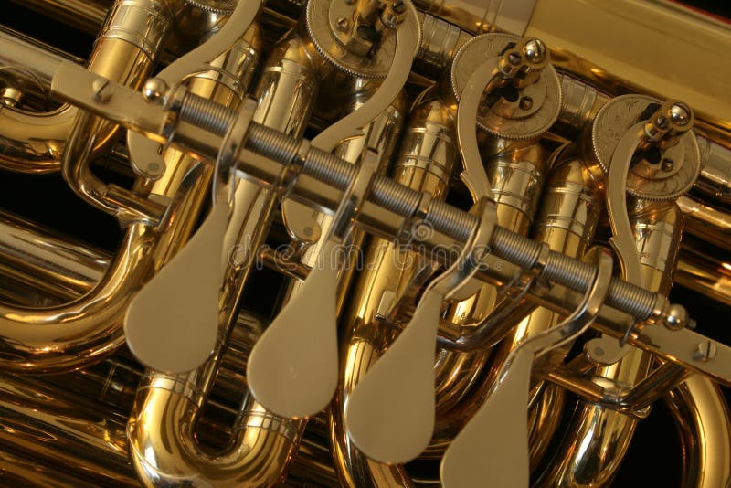 Tuba Valves Diagonal stock image. Image of valve, yellow - 229934735