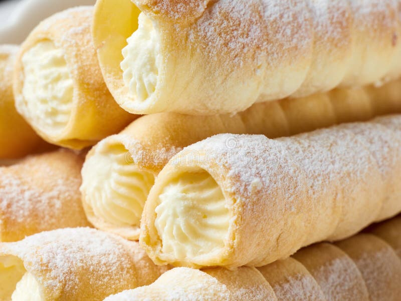 Tube cakes stock photo. Image of pastry, cake, food - 156548224