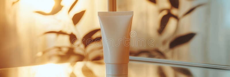 A Tube of Cream is Centered on a Reflective Surface, Capturing Soft ...