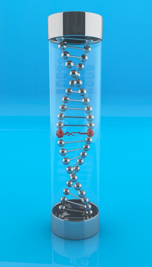 Tube with DNA molecules stock illustration. Illustration of cell - 57811112