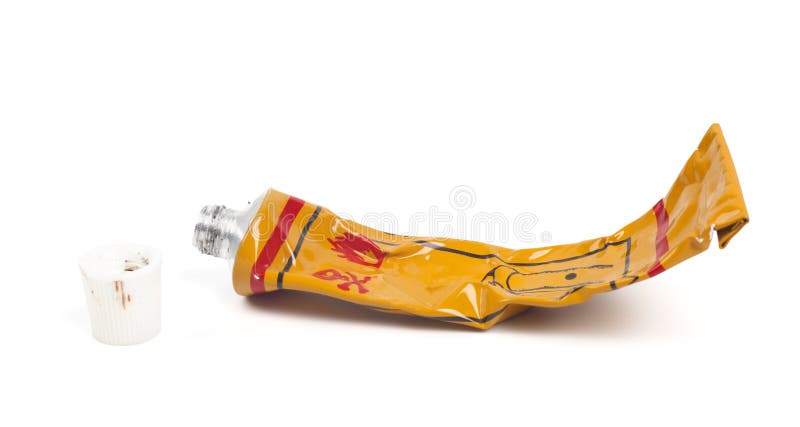 Tube of glue stock image. Image of single, aluminium - 27838975