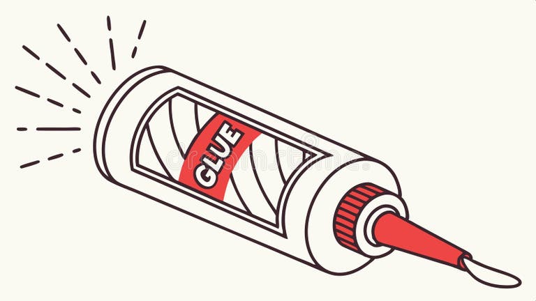 Tube of Glue with Starburst Effect Illustration Vector Design ...