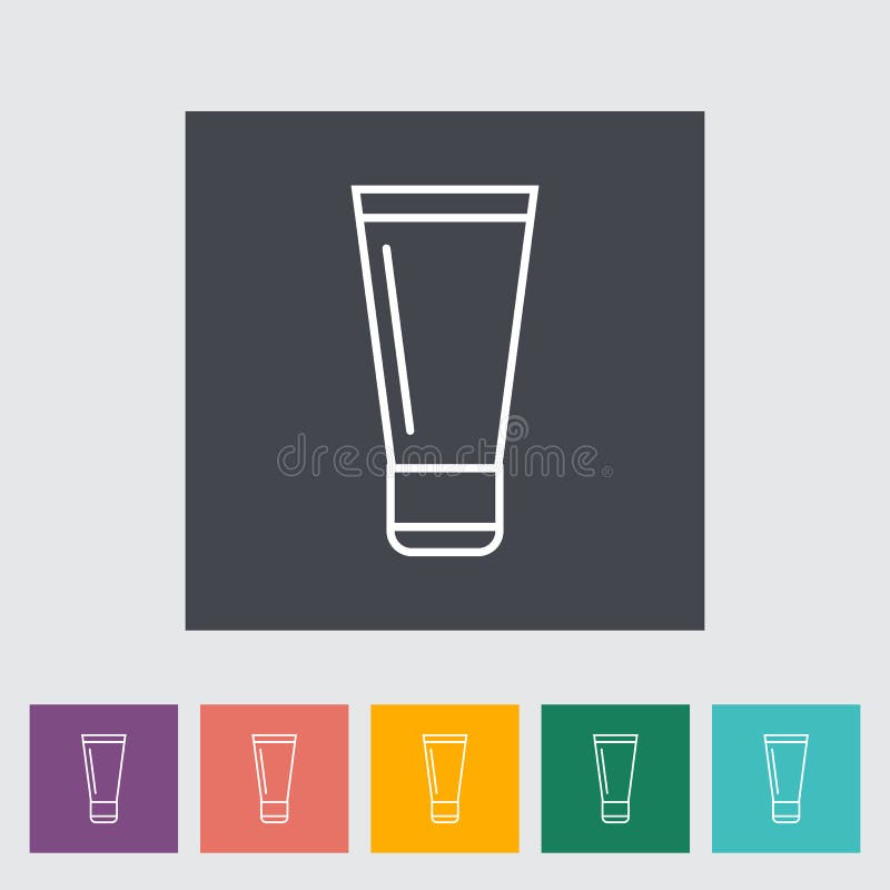 Tube icon stock vector. Illustration of product, symbol - 89292932