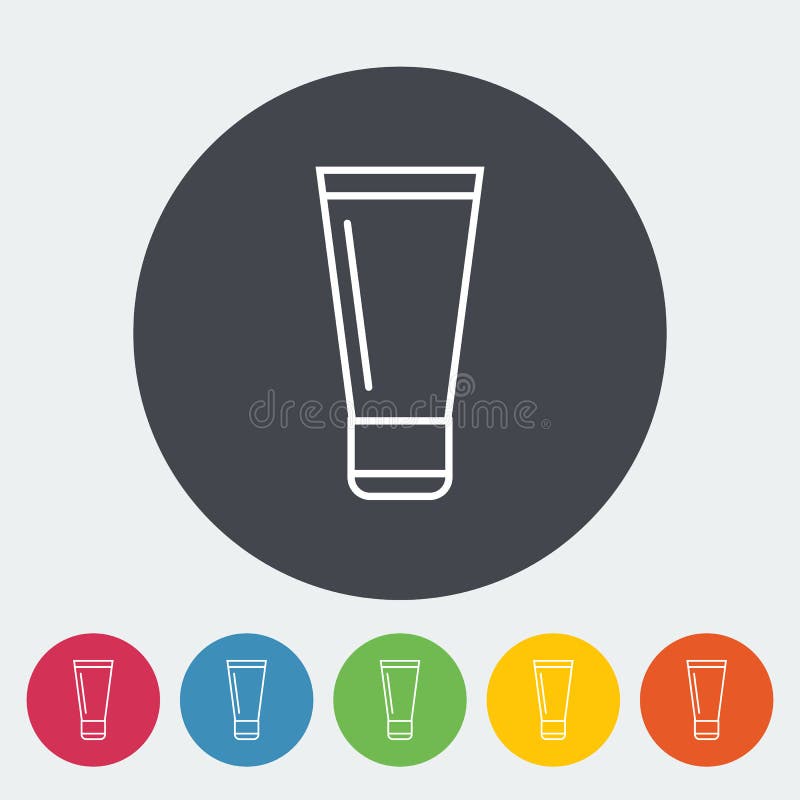 Tube icon stock vector. Illustration of product, symbol - 89292932