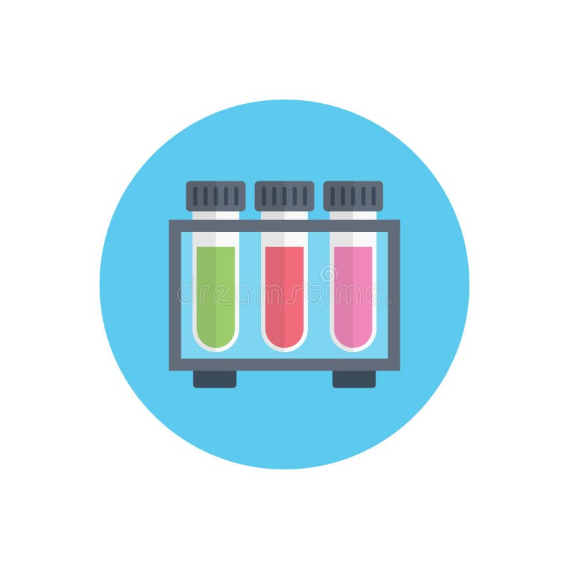 Tube Vector Flat Color Icon Stock Vector - Illustration of analysis ...