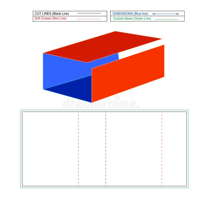 Tube Interior Box Cardboard Folding Box, Insert Box and Dieline ...