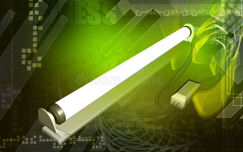 Tube light stock illustration. Illustration of light, conservation ...