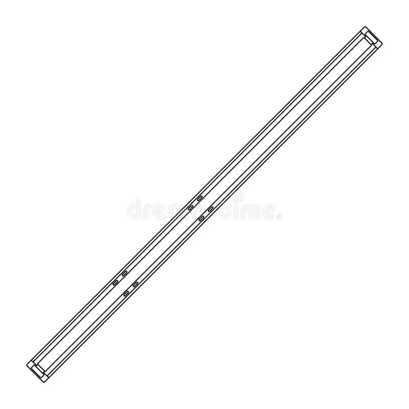 Tube Light Outline Icon Illustration on Isolated White Background Stock ...