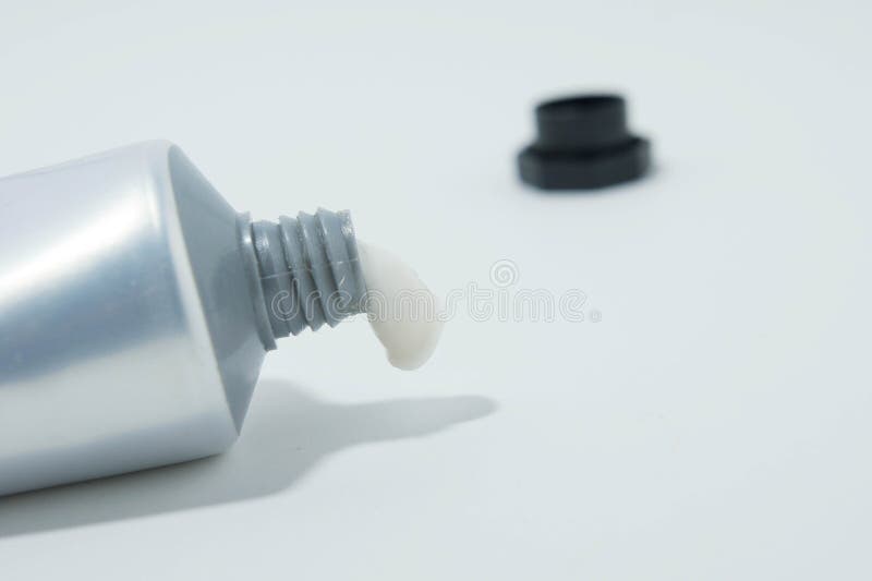 Tube Packaging is Used for Dispensing Cream or Toothpaste. Stock Photo ...