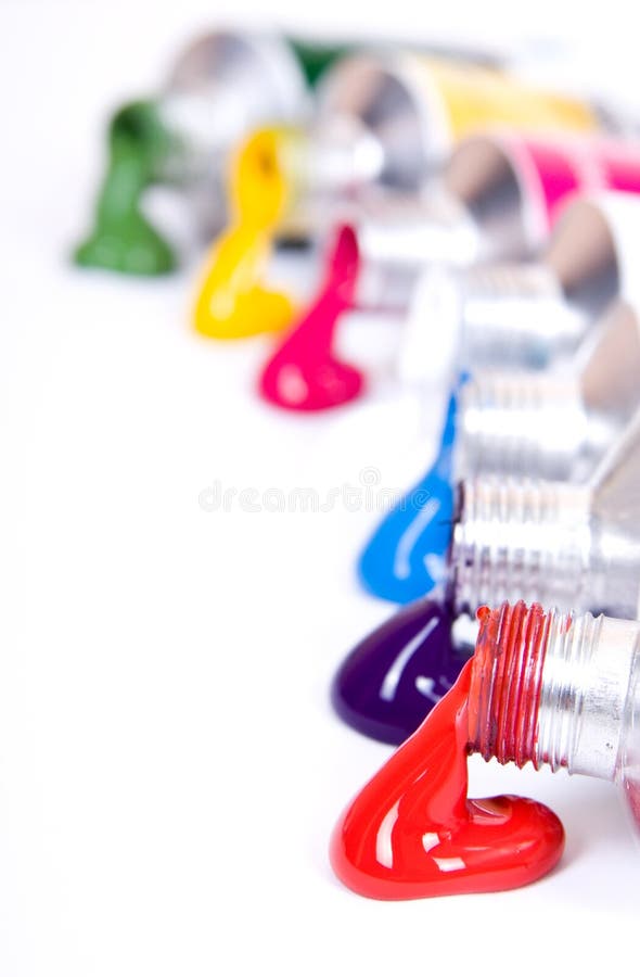 Tube of paint stock photo. Image of pink, artistic, fluid - 10037408