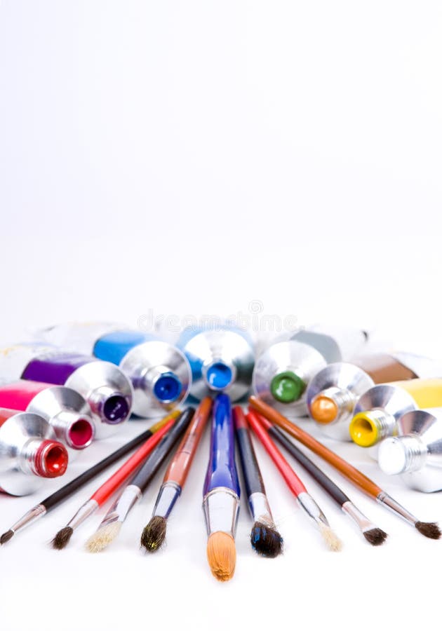 Tube of paint stock photo. Image of border, paintbrush - 10037412
