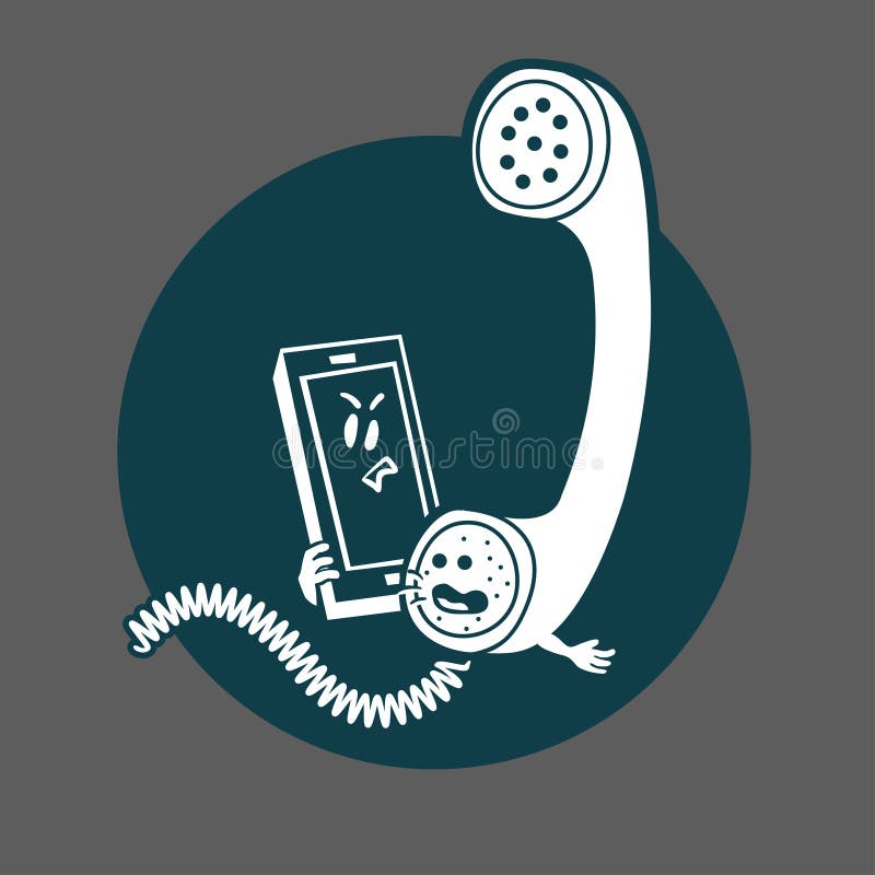 The Tube is on the Phone Icon Stock Illustration - Illustration of call ...