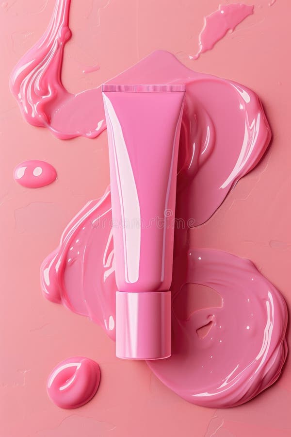 Tube of Pink Paint on Pink Background. Suitable for Art and Creativity ...