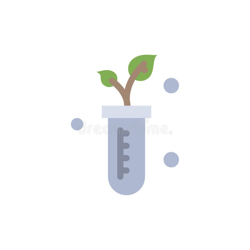 Tube, Plant, Lab, Science Flat Color Icon. Vector Icon Banner Template ...