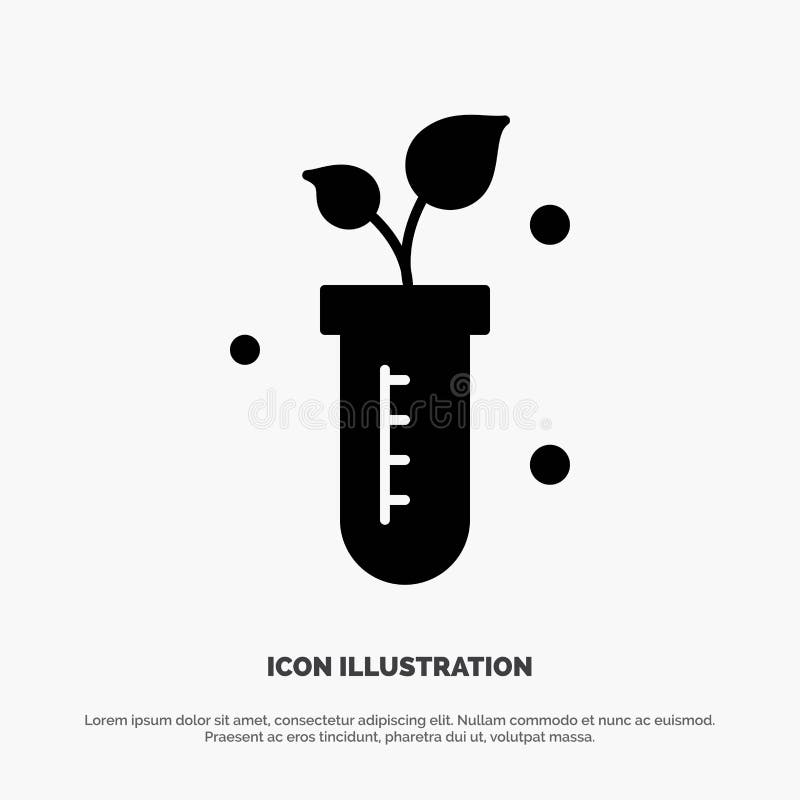 Tube, Plant, Lab, Science Solid Glyph Icon Vector Stock Vector ...