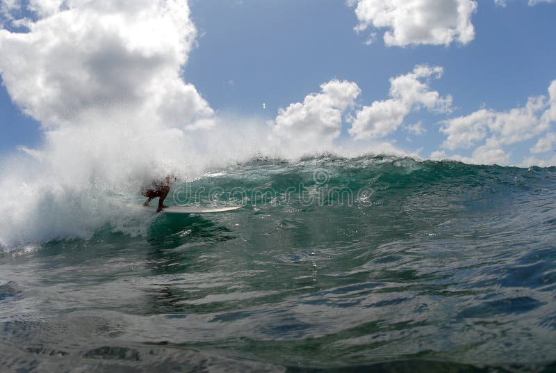 Tube ride stock photo. Image of tube, ocean, barrel, surfboard - 621840
