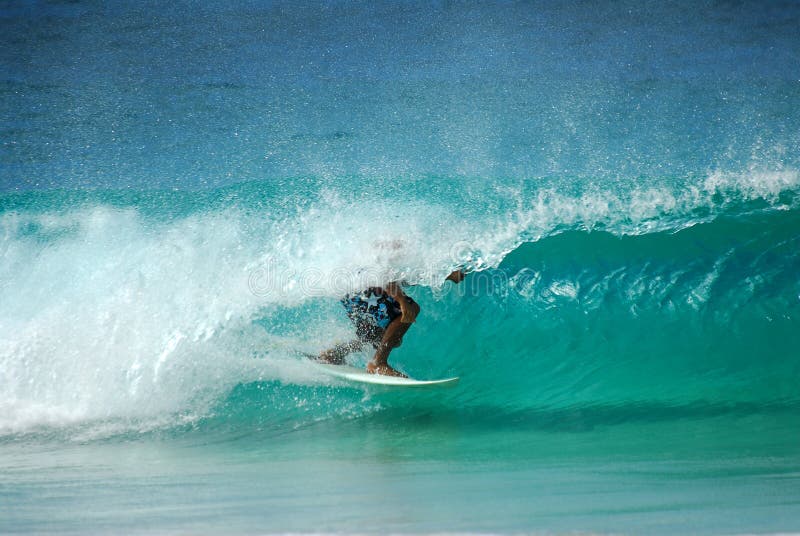 Tube ride stock photo. Image of tube, ocean, barrel, surfboard - 621840